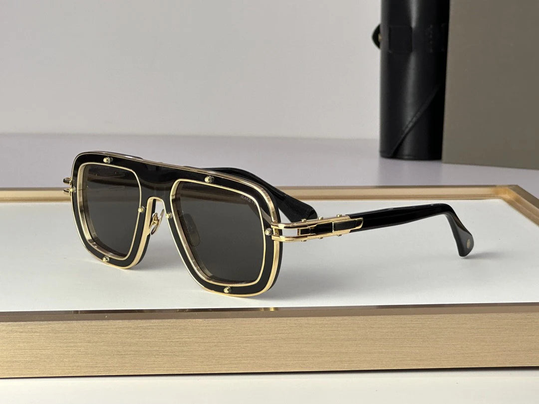 Vintage Gold-rimmed Square Designer Sunglasses For Men on Luulla