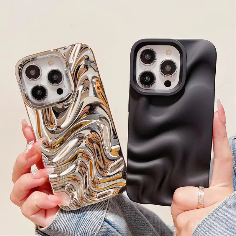 Elegant 3d Wavy Design Iphone Case on Luulla
