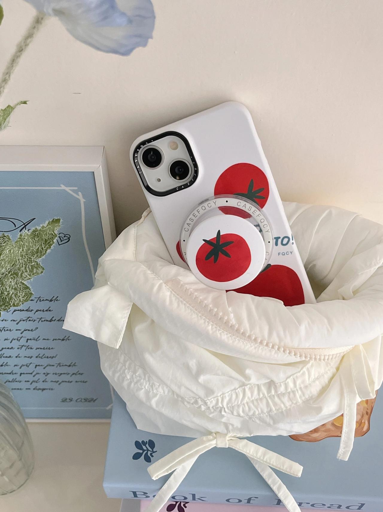 Tomato Print Iphone Case With Popsocket Grip on Luulla