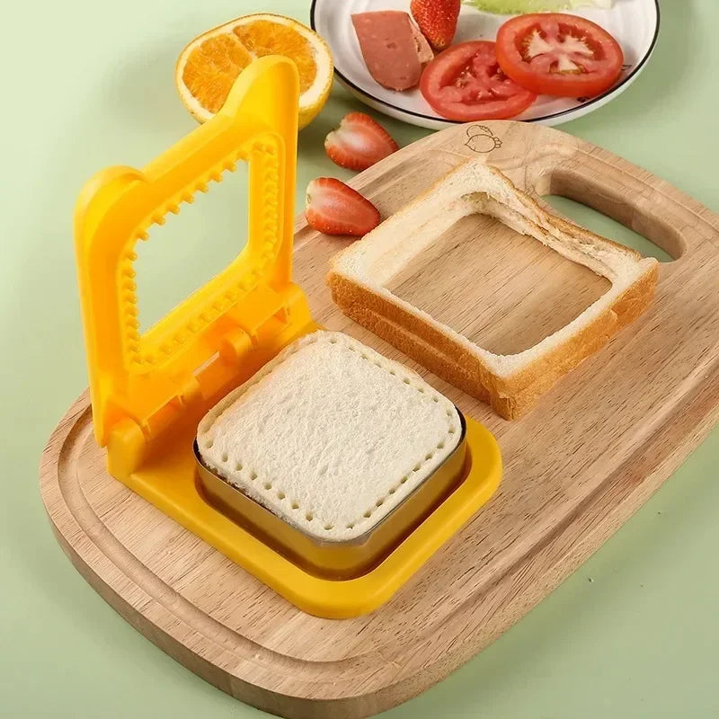 Compact Yellow Sandwich Maker, Easy-to-use Design on Luulla