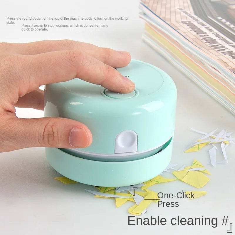 Portable Mini Desktop Vacuum Cleaner One-click Operation on Luulla