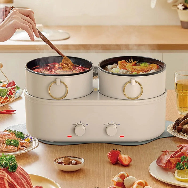 Dual Pot Electric Hotpot Shabu Divider Cooking Appliance on Luulla