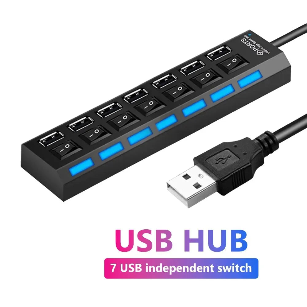 7-port Usb Hub With Independent Power Switches on Luulla