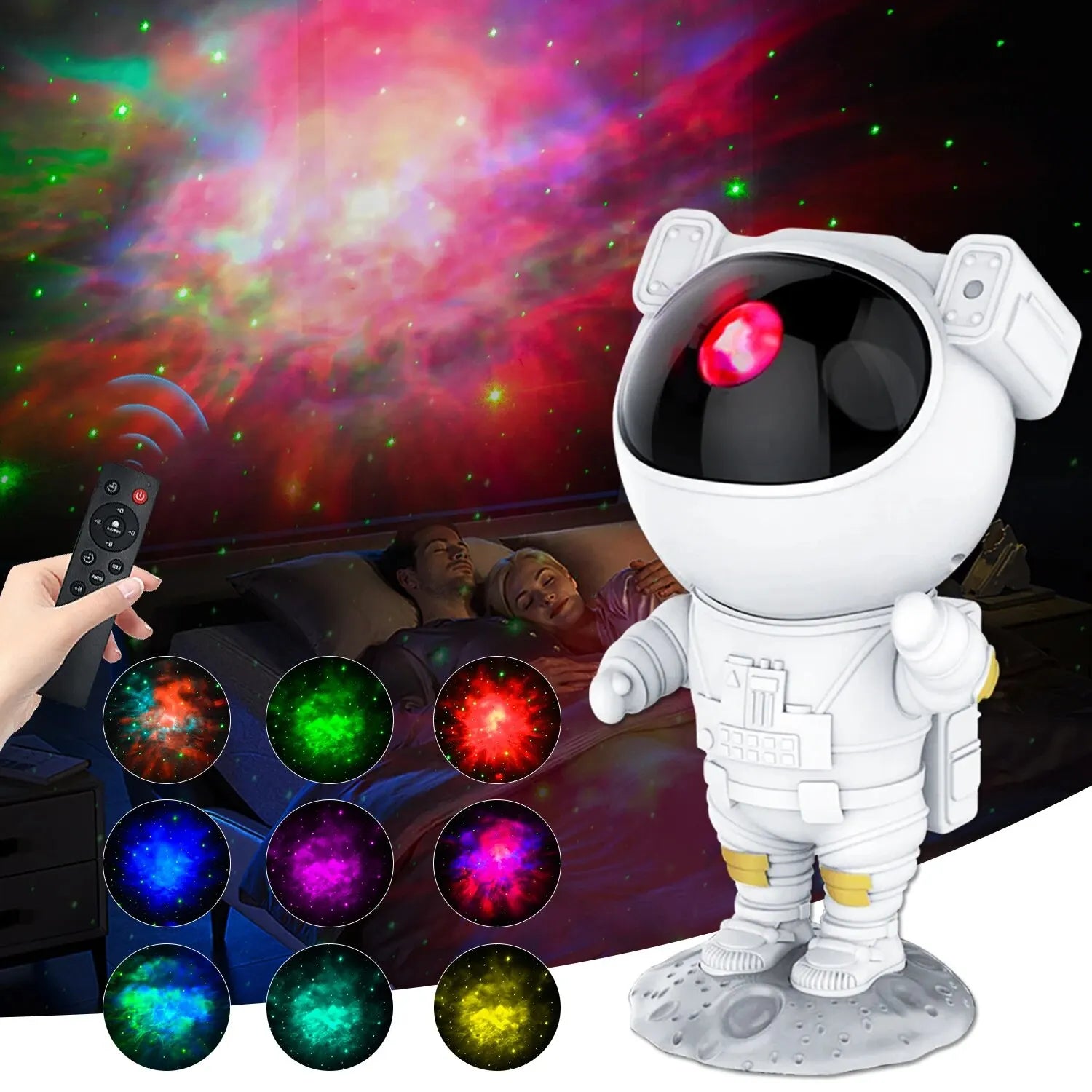 Astronaut Star Projector Night Light With Remote Control on Luulla