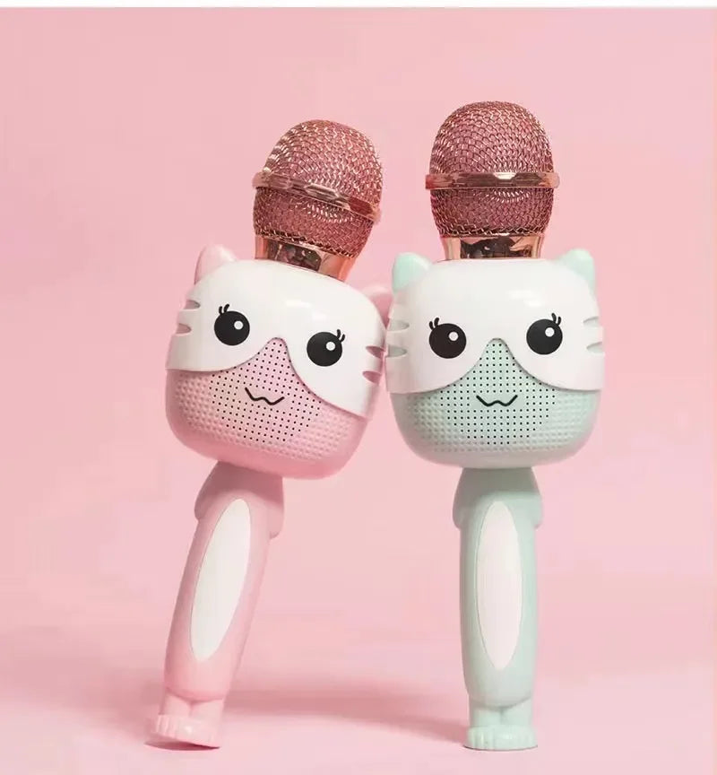Cute Cat Wireless Bluetooth Karaoke Microphones For Kids on Luulla