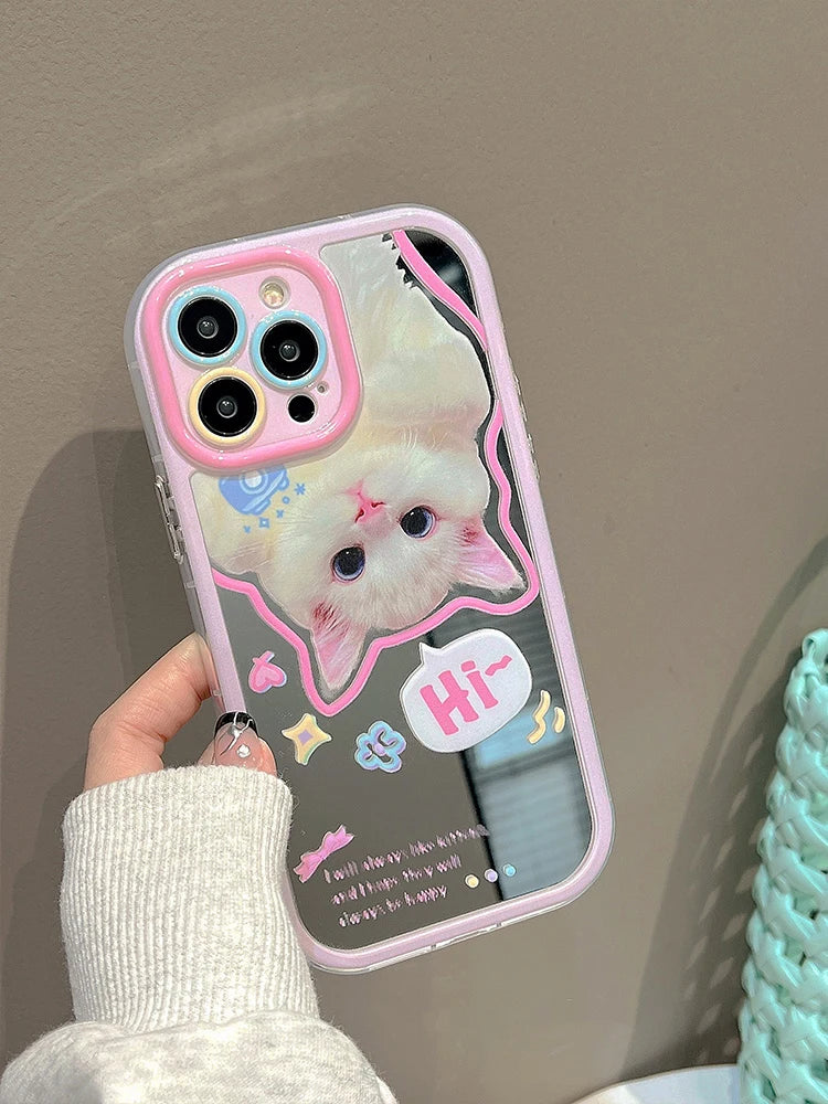 Cute Cartoon Cat Iphone Case With Decals on Luulla
