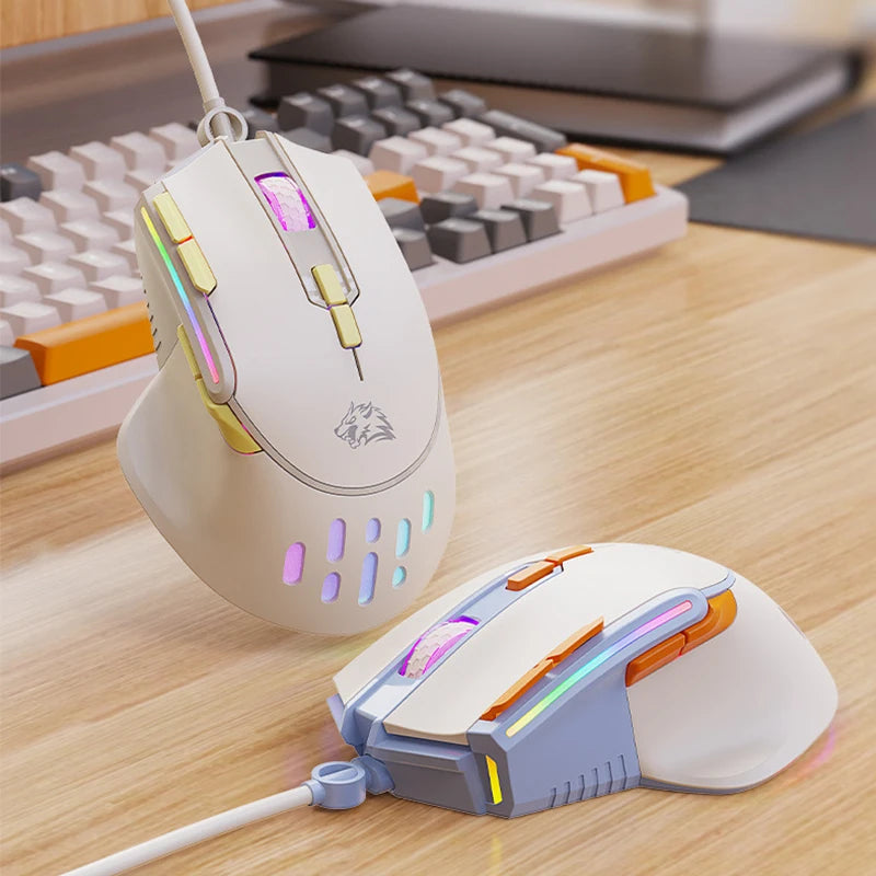 Rgb Wired Ergonomic Gaming Mouse With Lights on Luulla