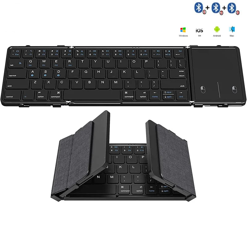 Portable Foldable Wireless Keyboard With Touchpad Bluetooth on Luulla
