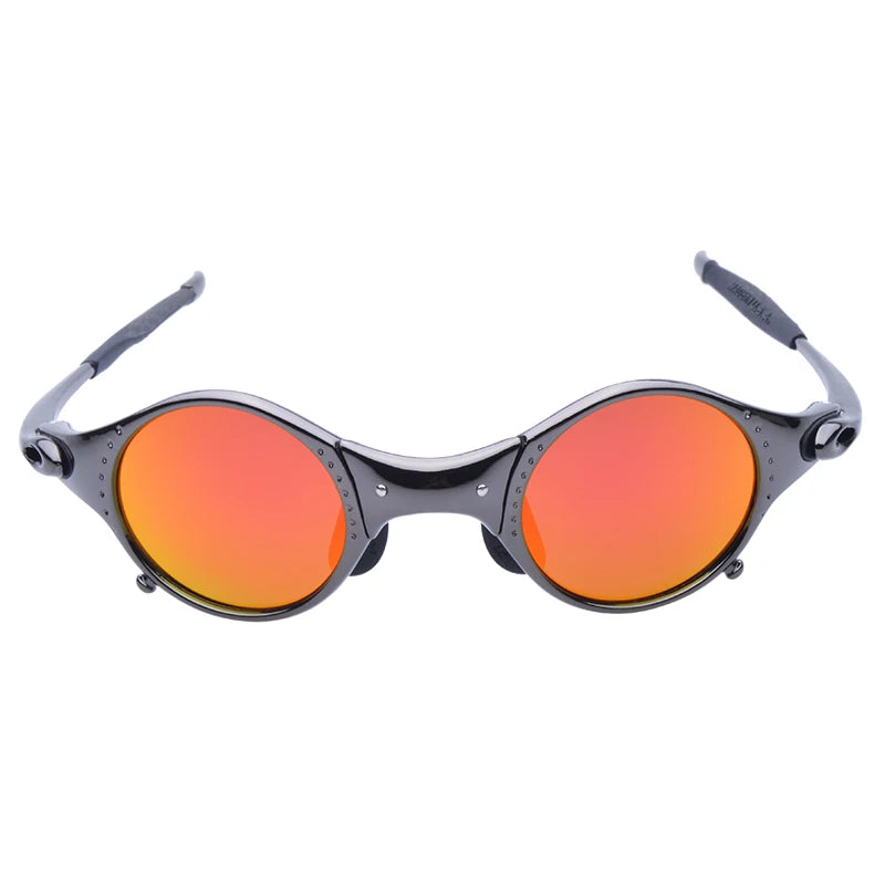 Retro Round Polarized Sunglasses With Red Lenses on Luulla