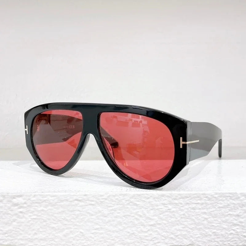 Stylish Red Lens Aviator Sunglasses For Men On Luulla