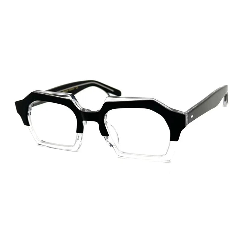 Geometric Black And Clear Fashion Eyeglass Frames on Luulla