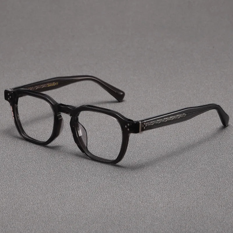 Retro Vintage Black Rectangular Eyeglasses For Men Women on Luulla