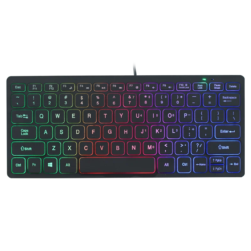 Rgb Backlit Wireless Bluetooth Compact Keyboard on Luulla
