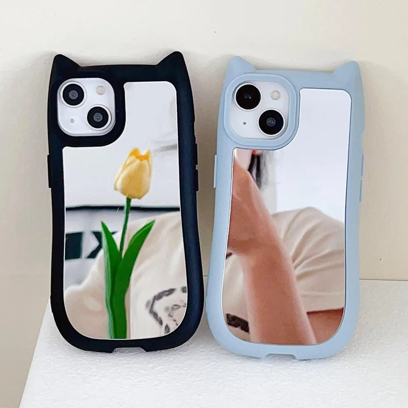 Mirror Cat Ear Iphone Case Reflective Cover on Luulla