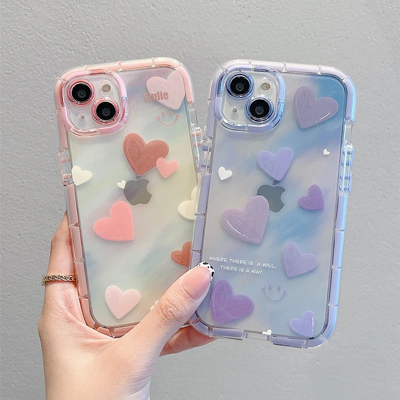 Cute Heart-pattern Iphone Cases With Smile Design on Luulla