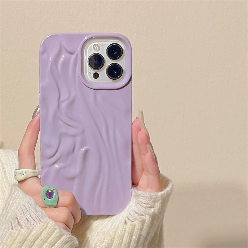 Lavender Glossy Textured Iphone 14 Pro Case on Luulla