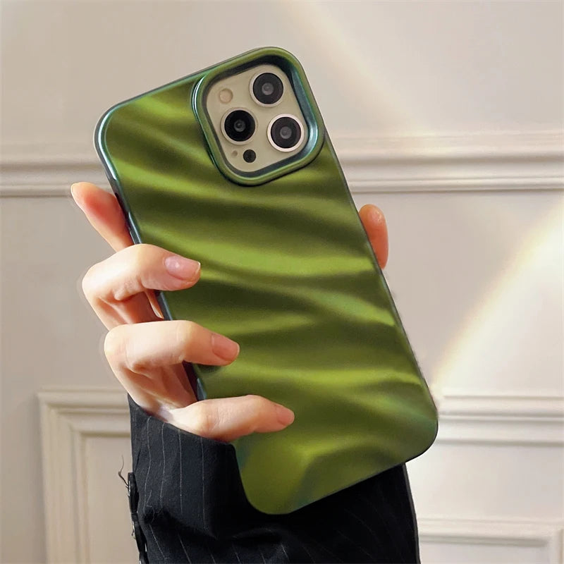Green Wave Metal Texture Iphone Case Protection on Luulla