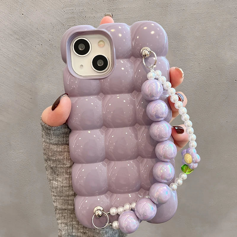 Purple Bubble Case With Beaded Hand Strap on Luulla