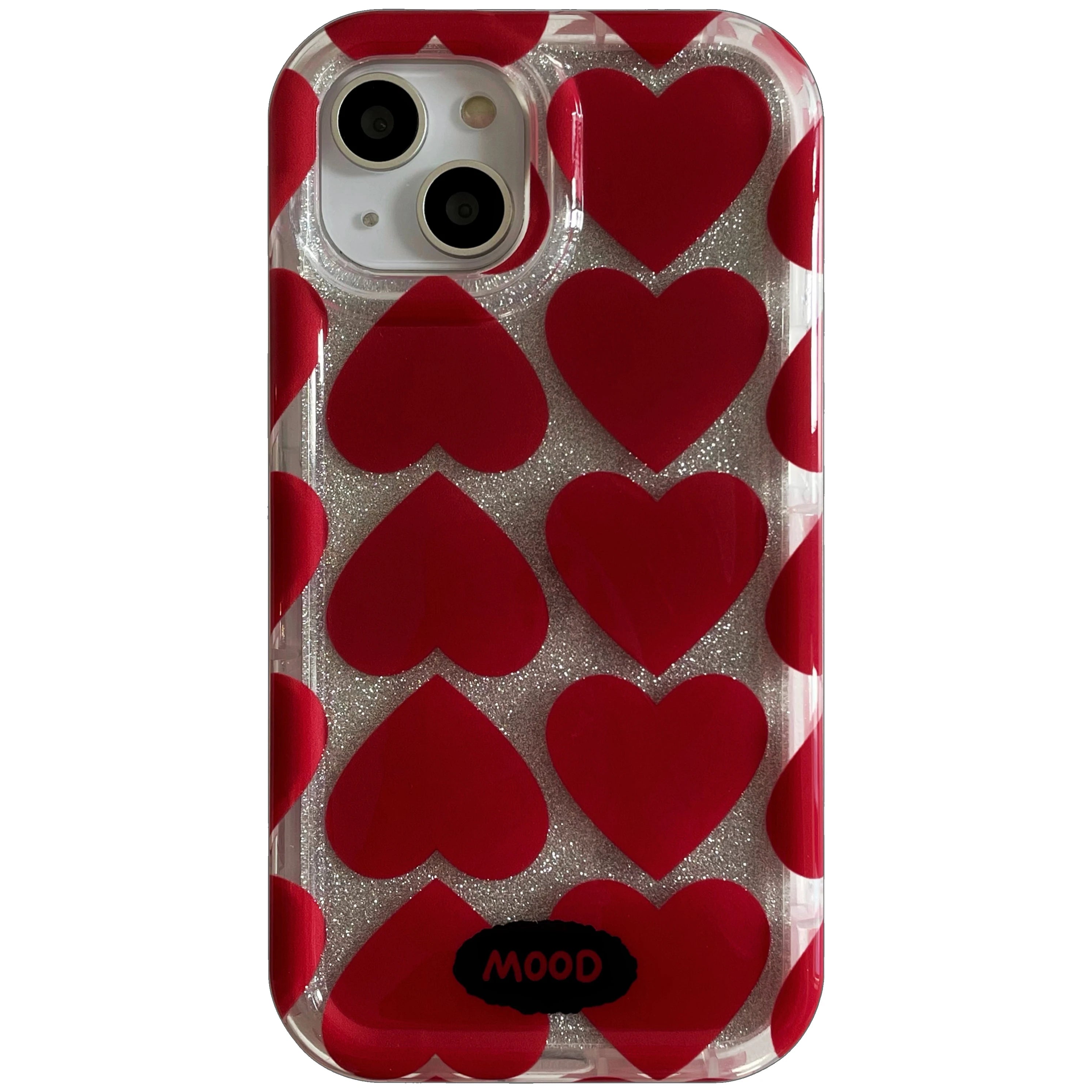 Sparkly Red Heart Patterned Mood Phone Case on Luulla