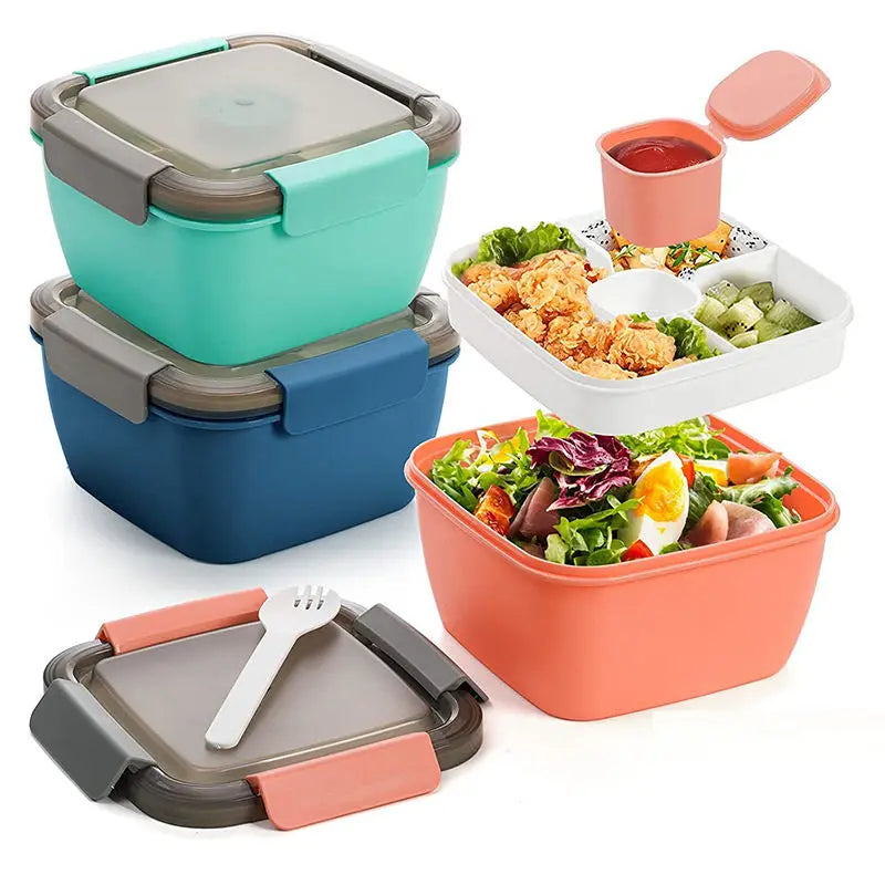 Stackable Meal Prep Containers With Utensils, Leakproof on Luulla