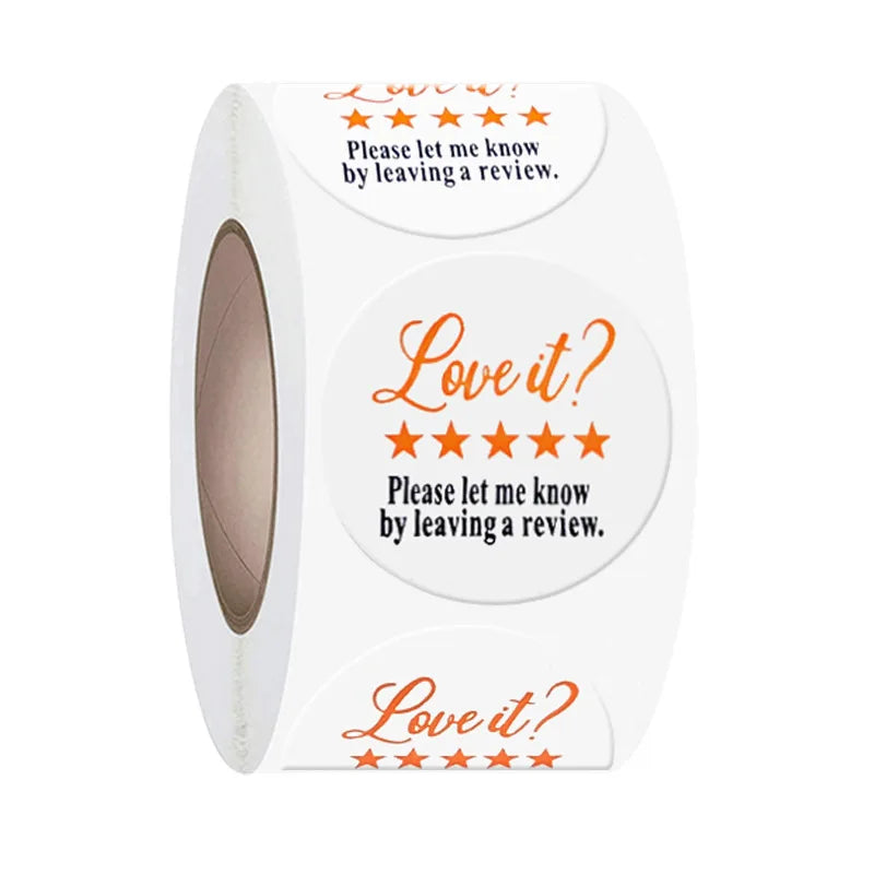 Love It Review Request Sticker 500-pack Roll on Luulla