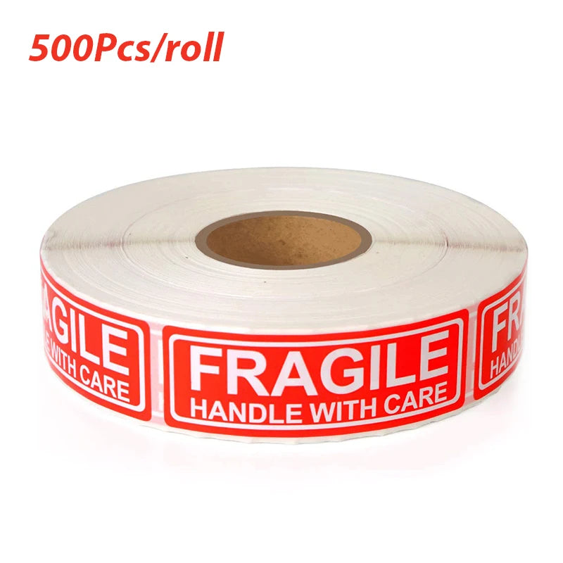 500pcs Fragile Handle With Care Labels Roll on Luulla