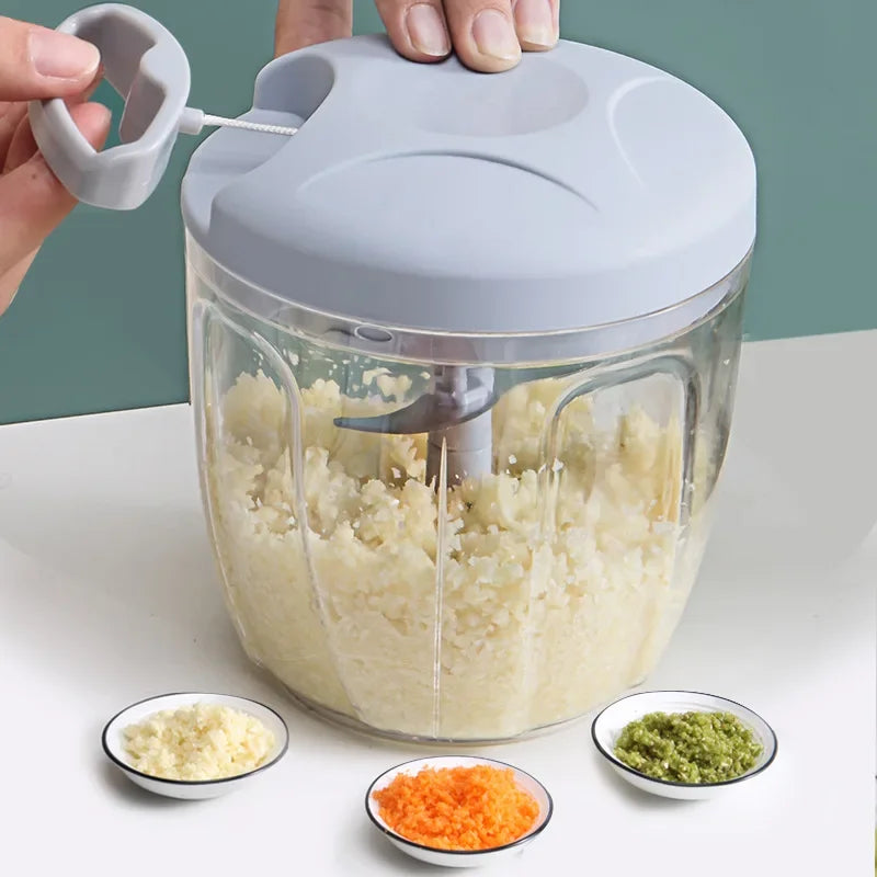 Manual Hand-powered Food Chopper With Pull Cord on Luulla