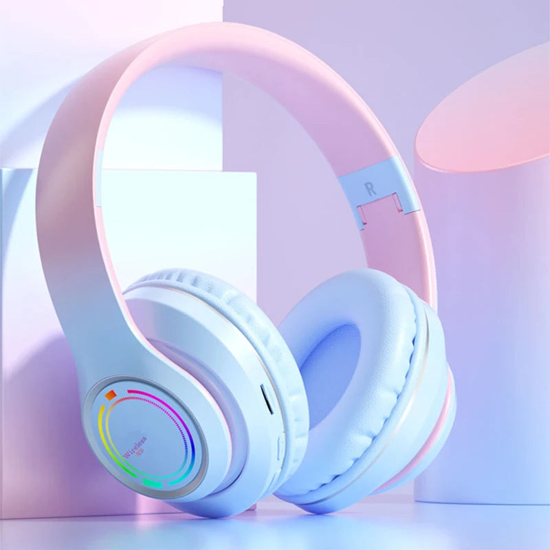 Wireless Bluetooth Headphones With Led Light Display on Luulla