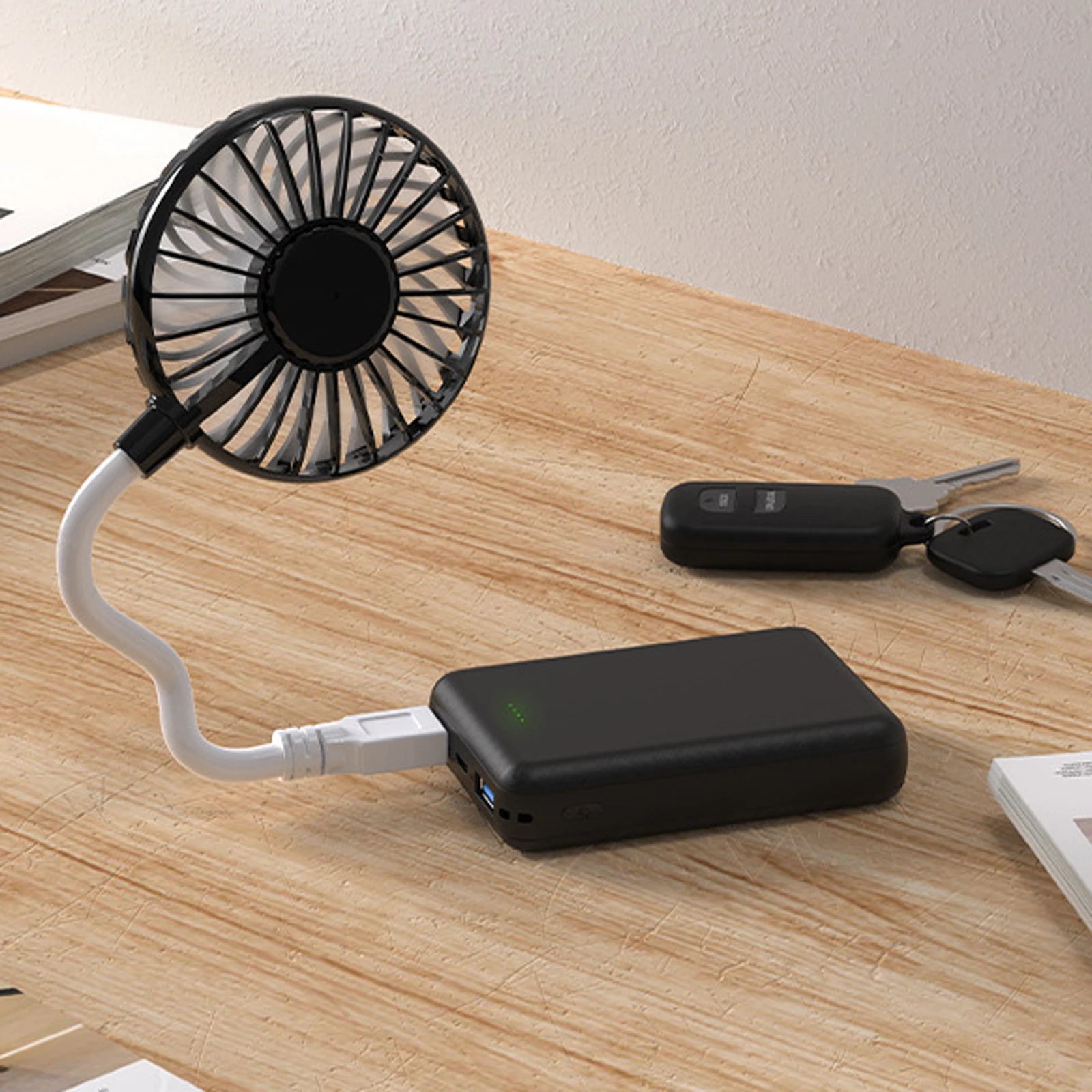 Portable Usb Desk Fan With Flexible Neck on Luulla