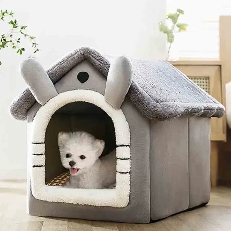 Cozy Plush Dog House With Removable Cushion on Luulla