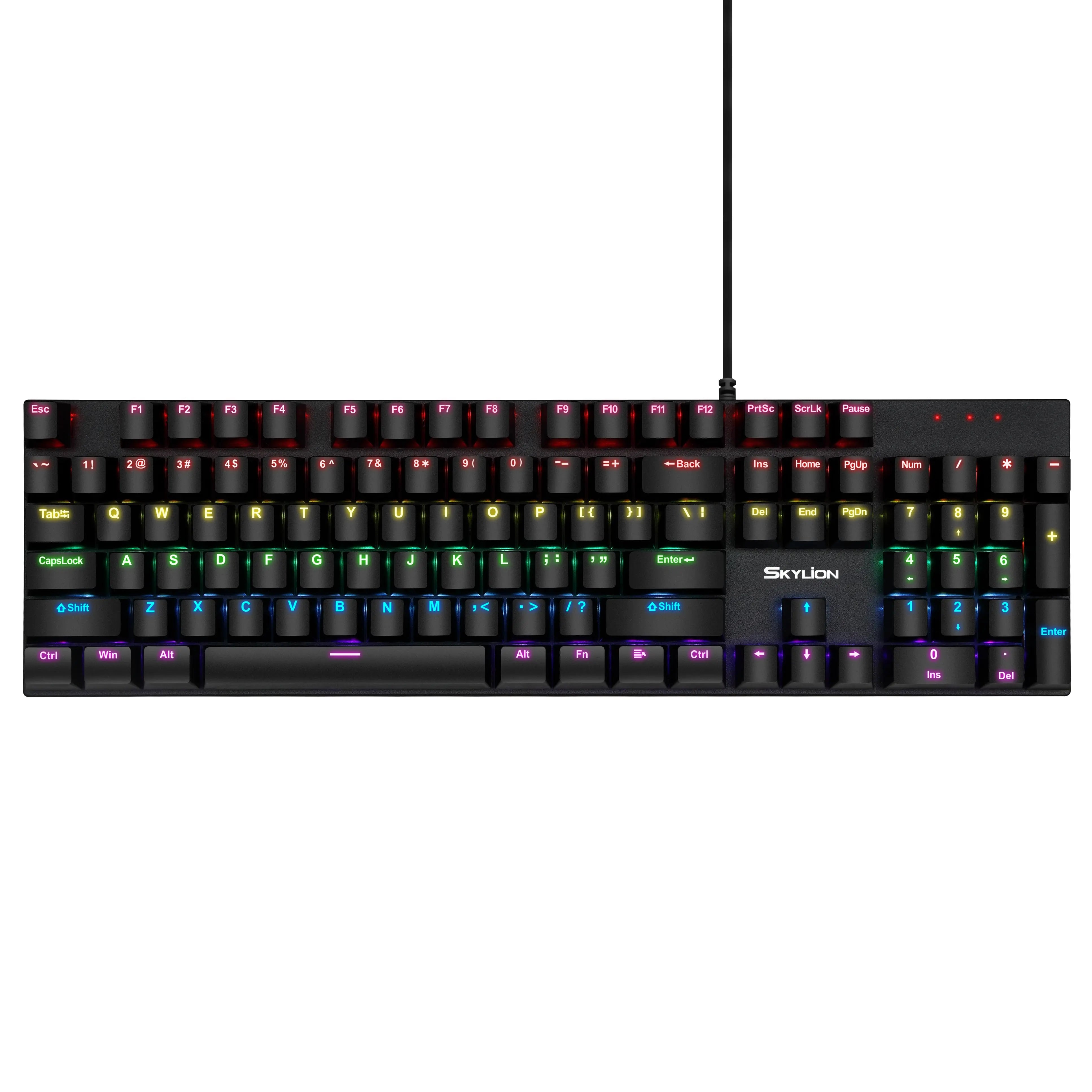 Rgb Backlit Wired Mechanical Gaming Keyboard Skylion on Luulla