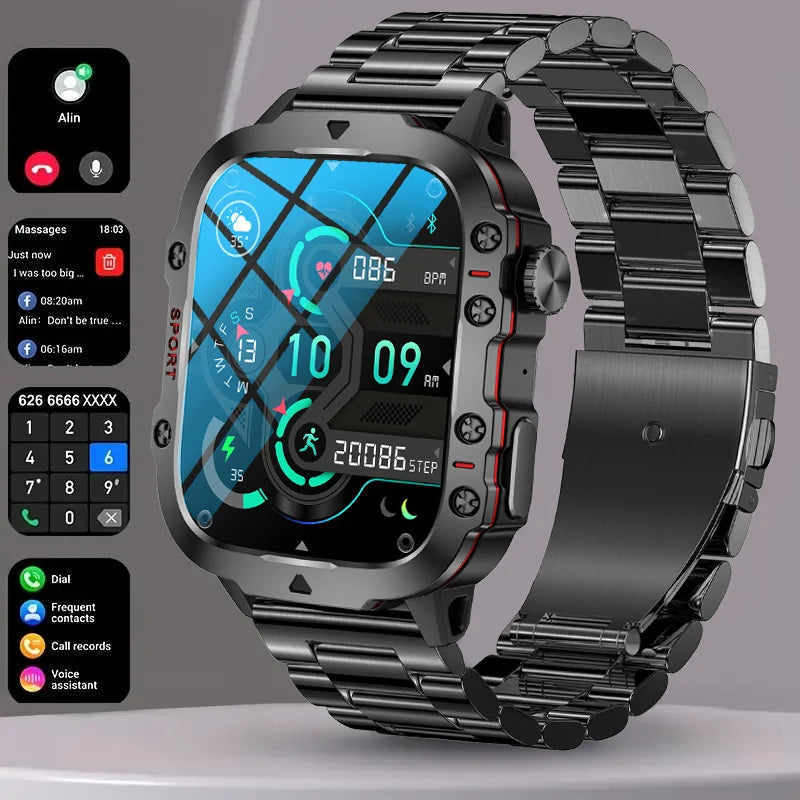 Smart Fitness Tracker Watch With Stainless Steel Band on Luulla