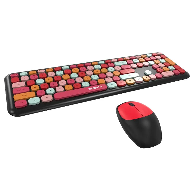 Colorful Wireless Keyboard And Mouse Combo Set on Luulla