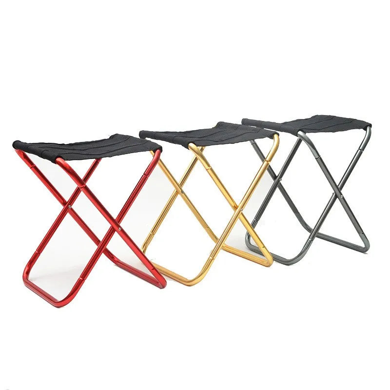 Portable Folding Camping Stool - Lightweight Metal Frame on Luulla