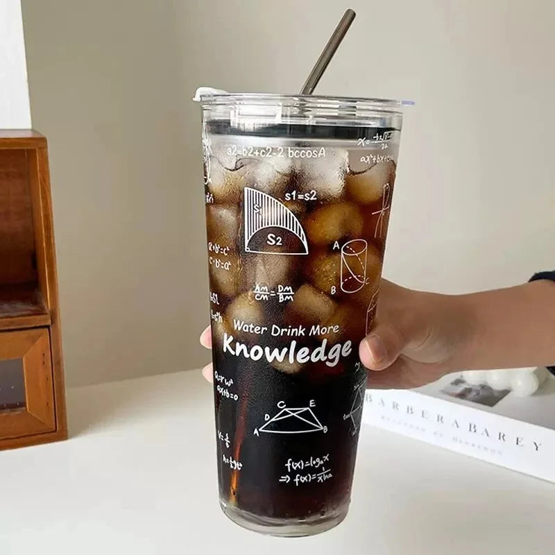 Math Formula Iced Coffee Tumbler With Straw on Luulla
