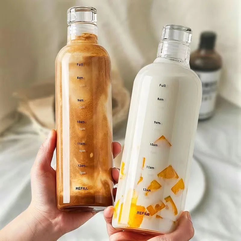 Clear Reusable Beverage Bottles With Measurements - Set Of 2 on Luulla