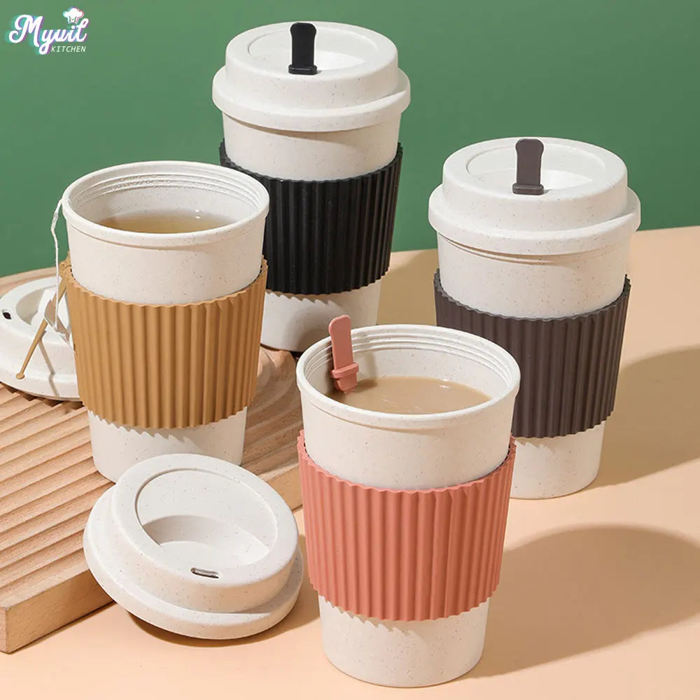 Eco-friendly Reusable Coffee Cups With Silicone Sleeve on Luulla