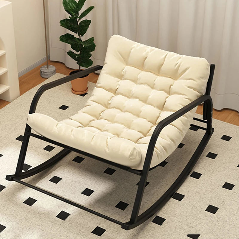 Cozy Modern Tufted Rocking Chair With Cushion on Luulla