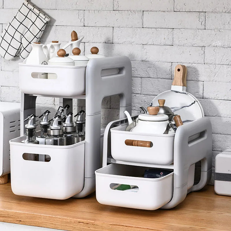 Multi-layer Kitchen Storage Rack Organizer Shelf on Luulla