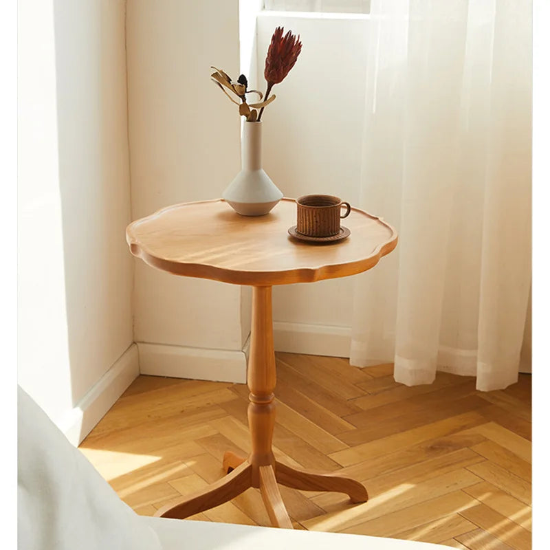 Elegant Wooden Pedestal Side Table For Living Rooms on Luulla
