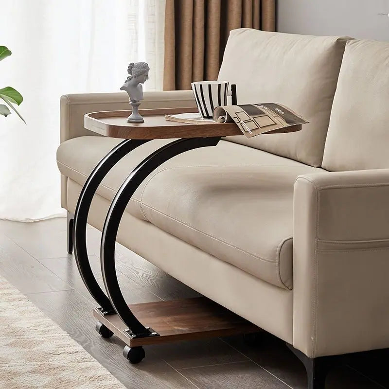 Adjustable Rolling Sofa Side Table With Wheels on Luulla