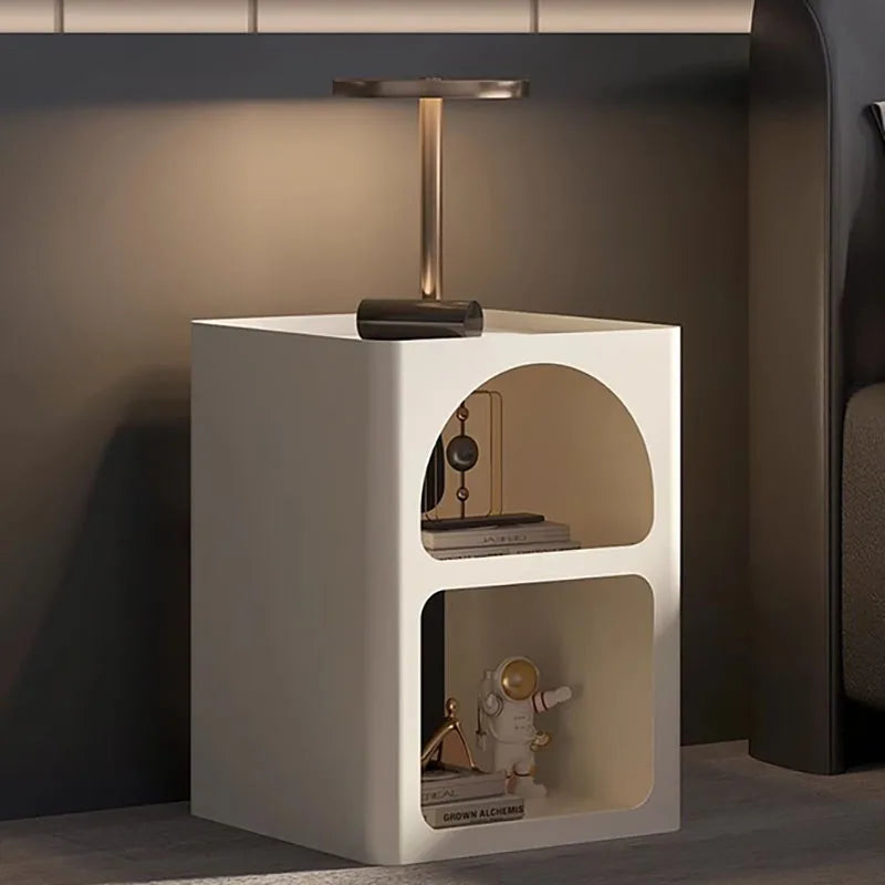 Modern Minimalist Two-tier Nightstand With Storage on Luulla