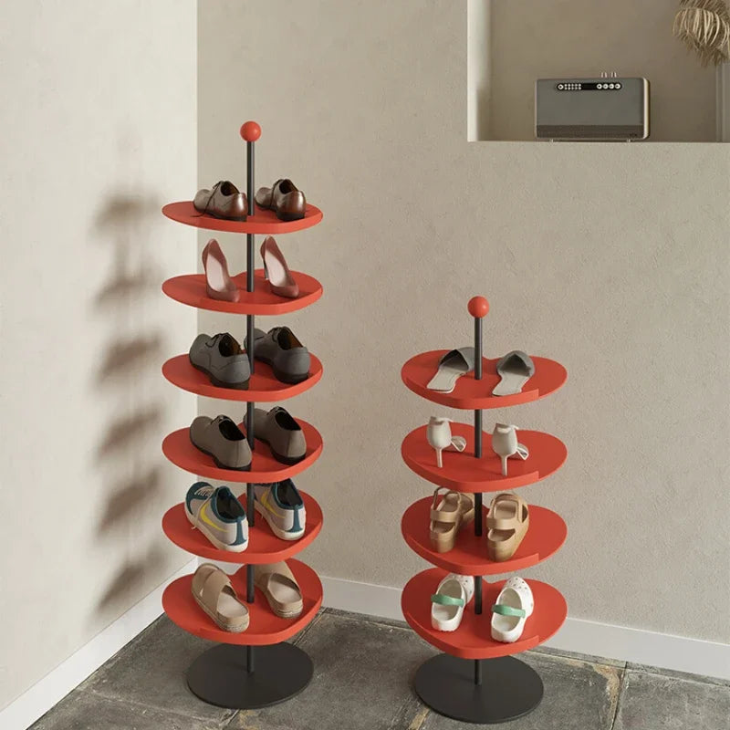 Modern Rotating Shoe Organizer Storage Shelf Tower on Luulla