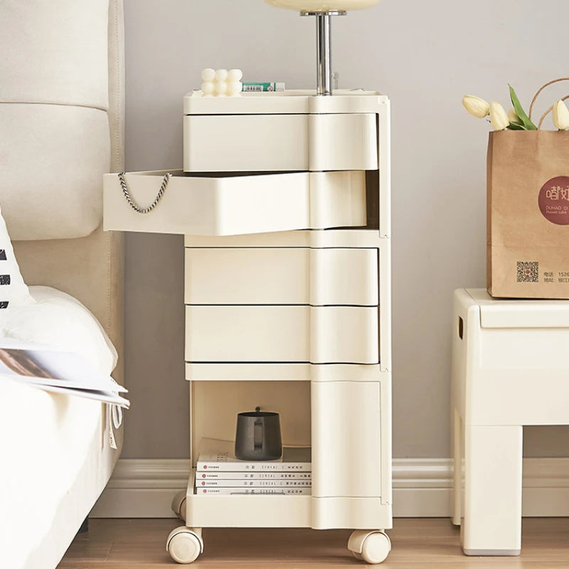 Multifunctional Rolling Storage Cabinet With Drawers on Luulla