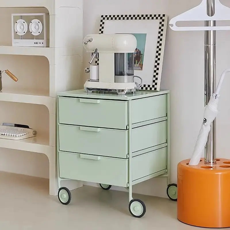 Mint Green Rolling Three-drawer Storage Cart on Luulla