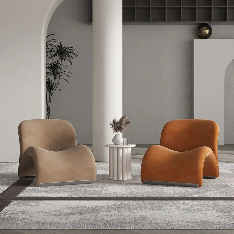 Modern Designer Velvet Lounge Chairs Set on Luulla
