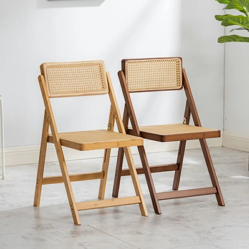 Elegant Rattan Folding Chairs - Set Of Two on Luulla