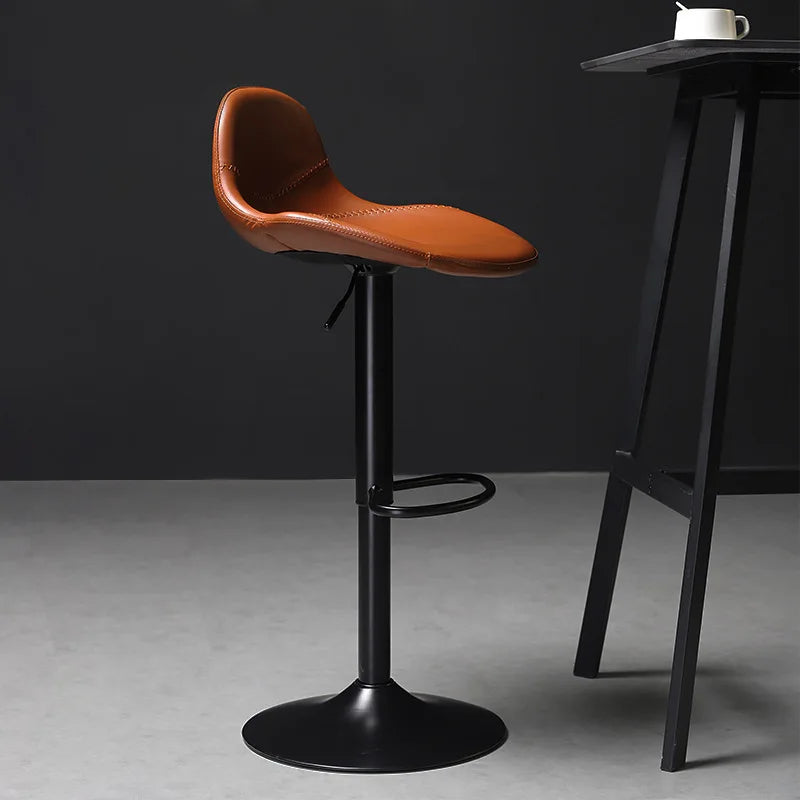 Adjustable Modern Leather Bar Stool With Footrest on Luulla