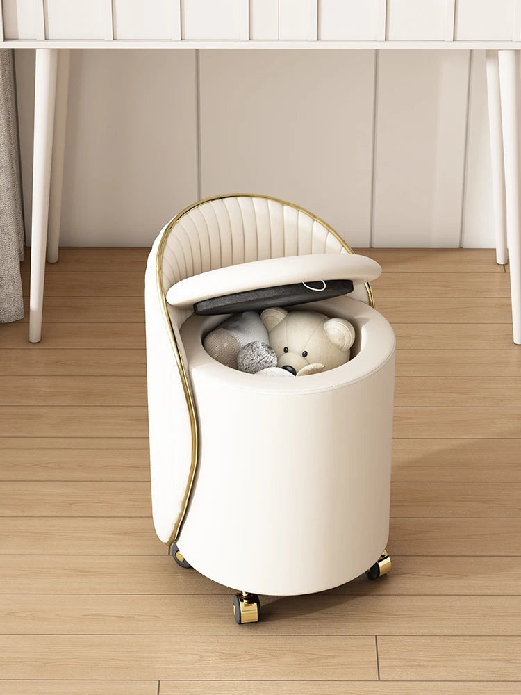 Modern Rolling Nursery Stool With Storage Space on Luulla