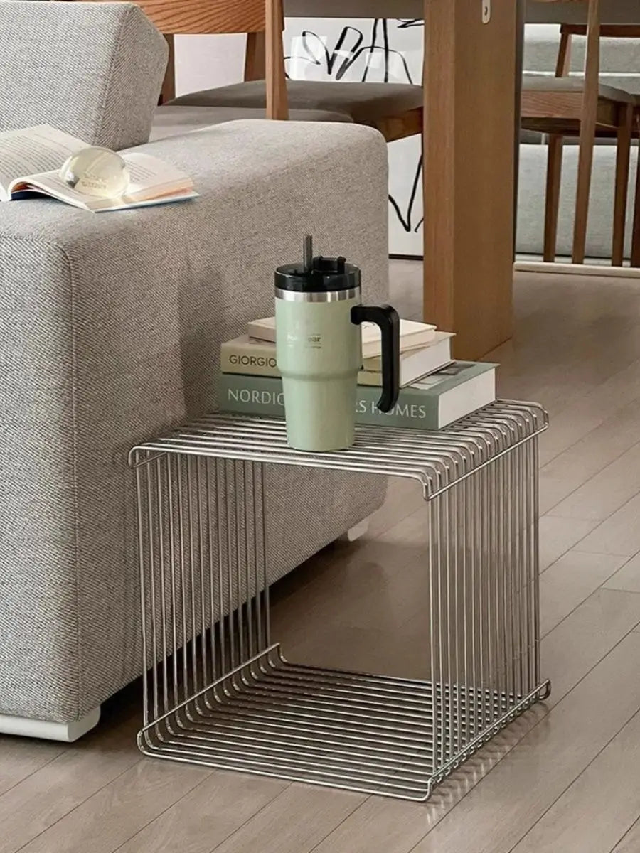 Modern Minimalist Metal Wire Side Table on Luulla